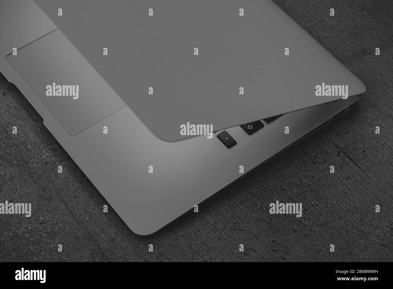 Dark office table blank Black and White Stock Photos & Images - Alamy