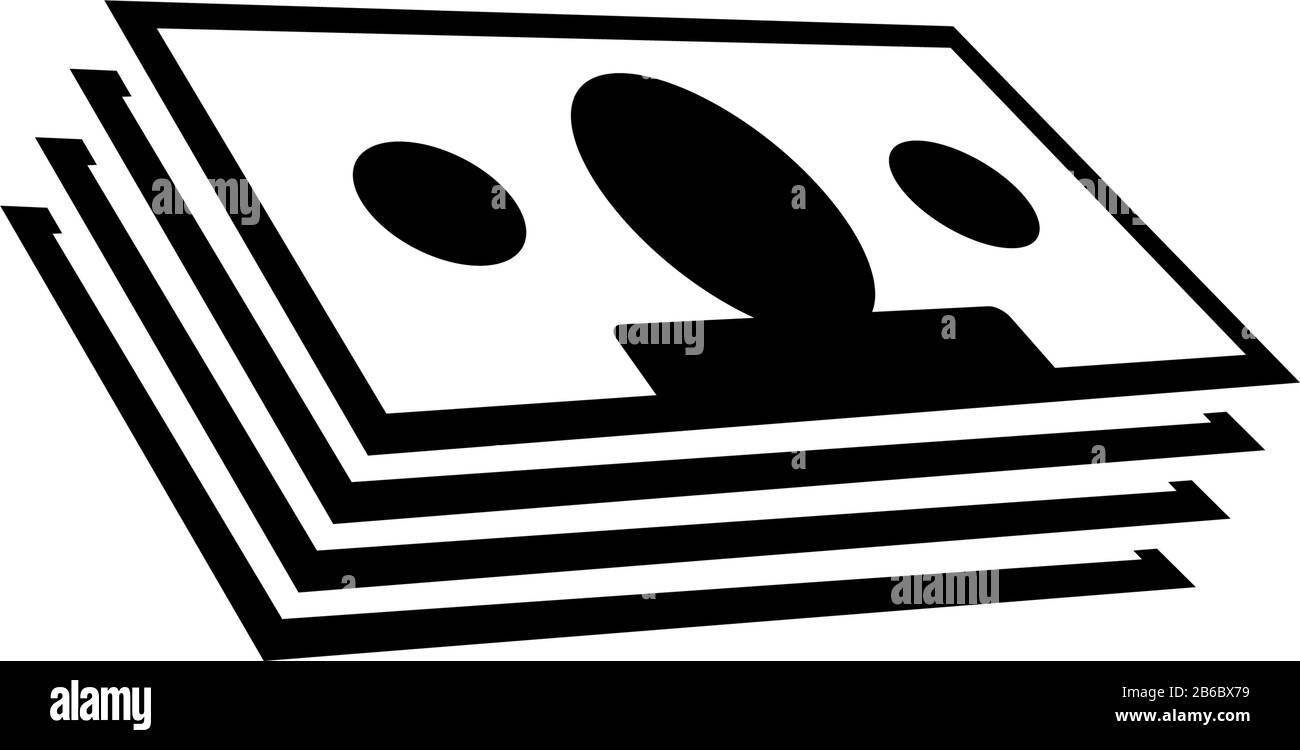 Money Stack, Dollars Banknotes, Cash. Flat Vector Icon illustration ...