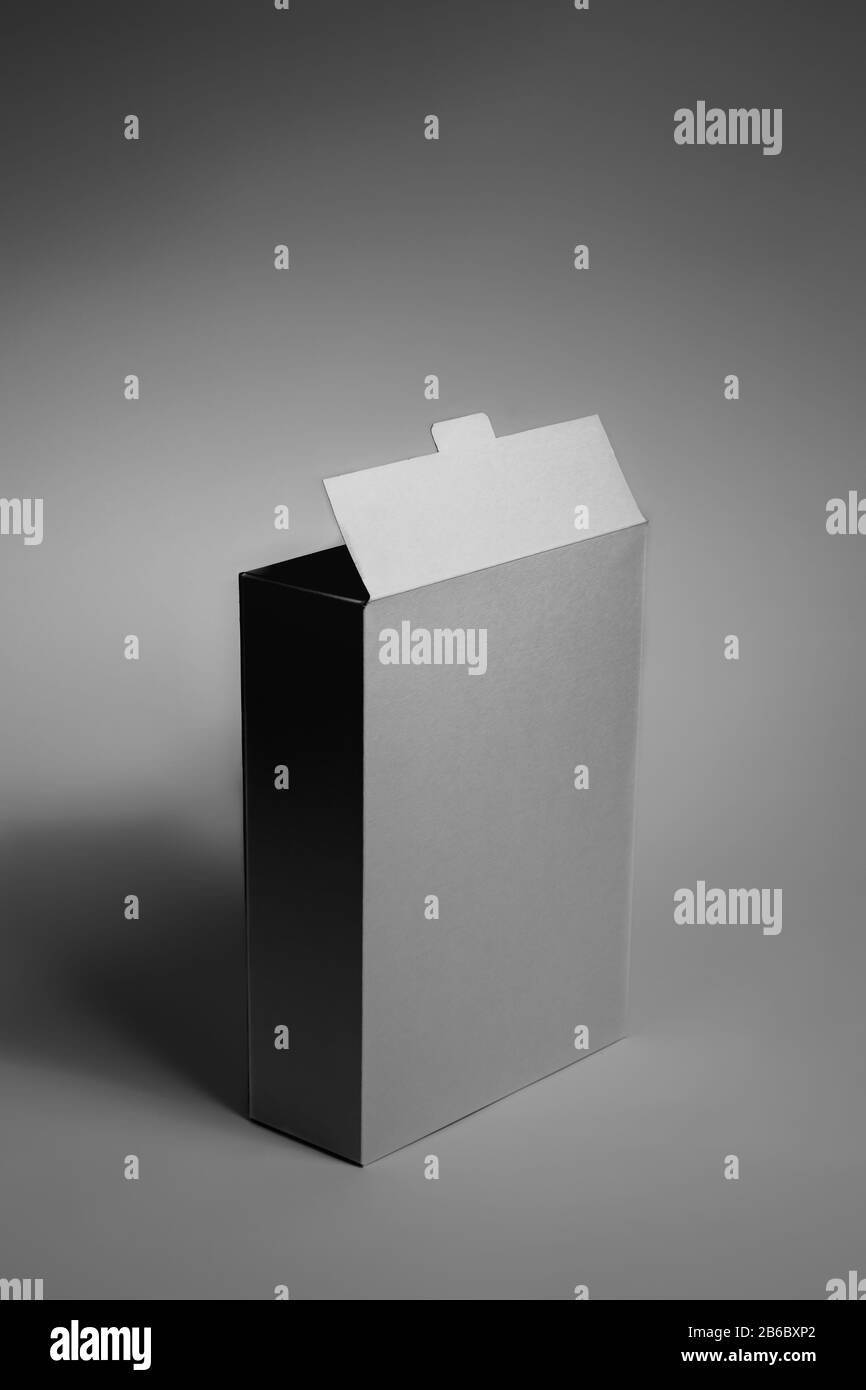 Black Blank Cereal Box