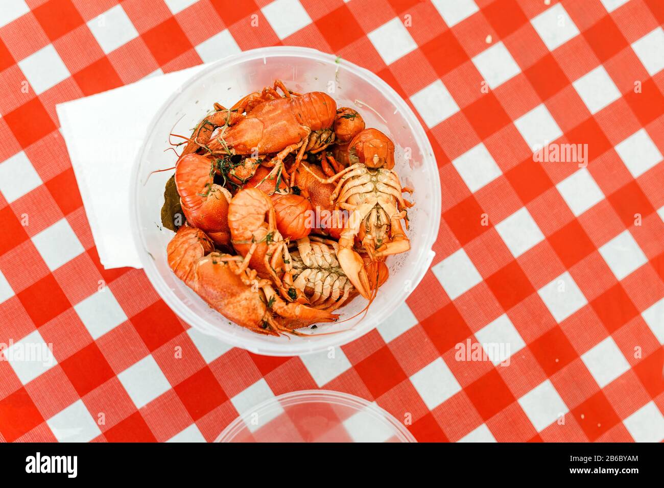 Boiled Crawfish, russian cuisine and snack concept Stock Photo - Alamy