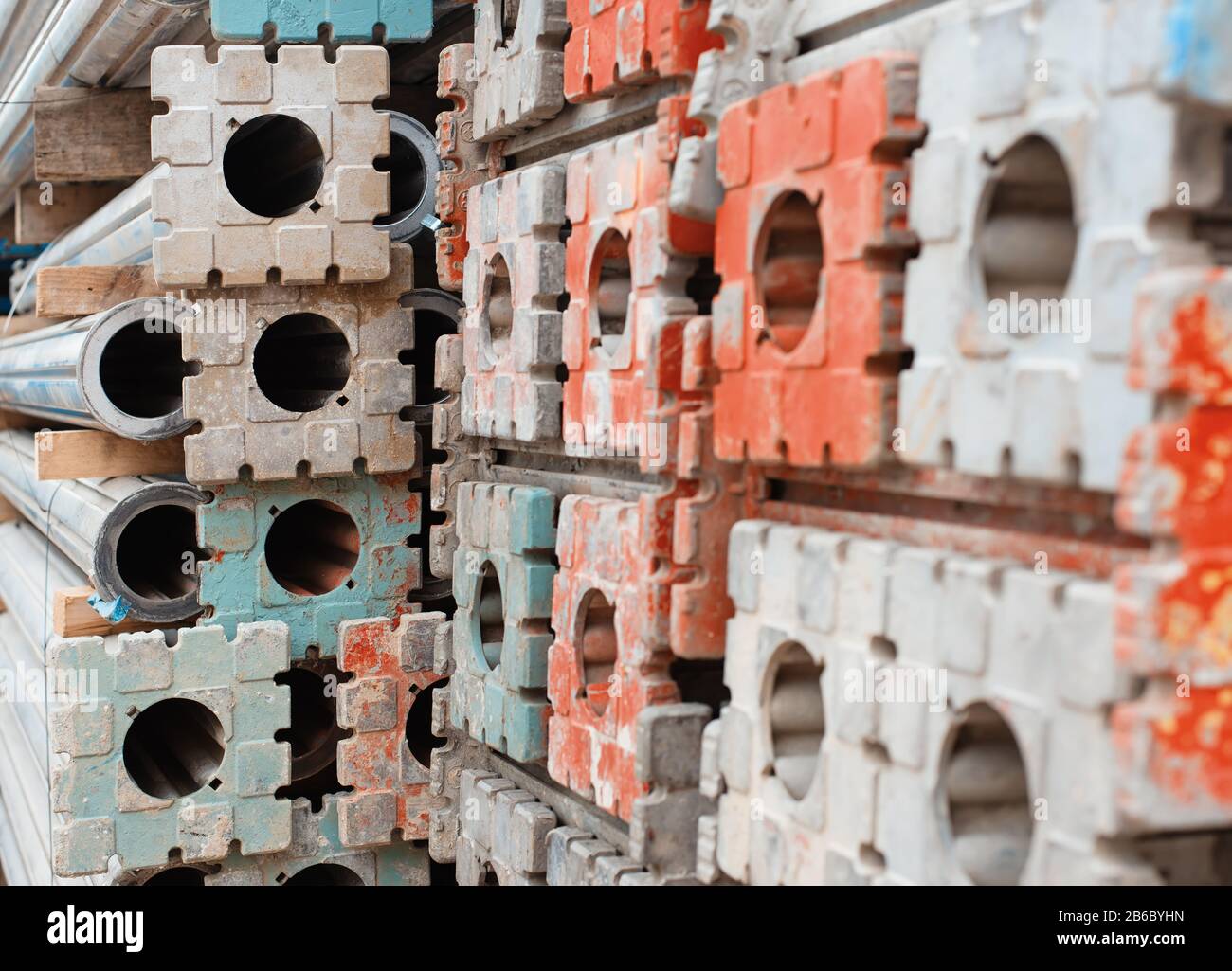 The falsework Decking system legs for construction of suspended ...