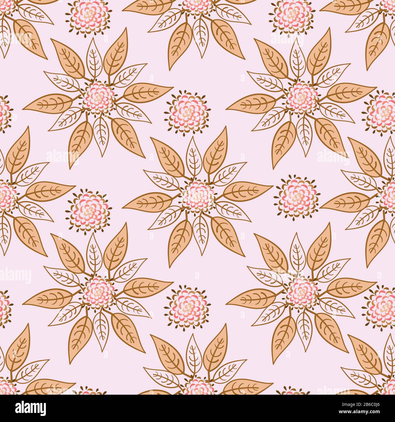 botanical star shapes seamless vector pattern Stock Vector Image & Art ...