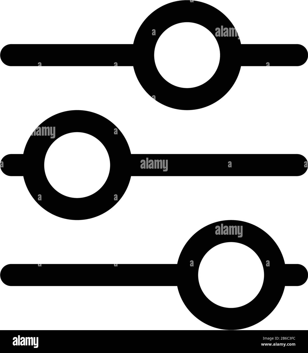 Settings sliders, Filters vector icon. This icon use for admin panels ...