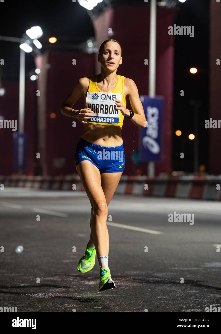 DOHA - QATAR - SEP 27: Cecilia Norrbom (SWE) competing in the women’s ...