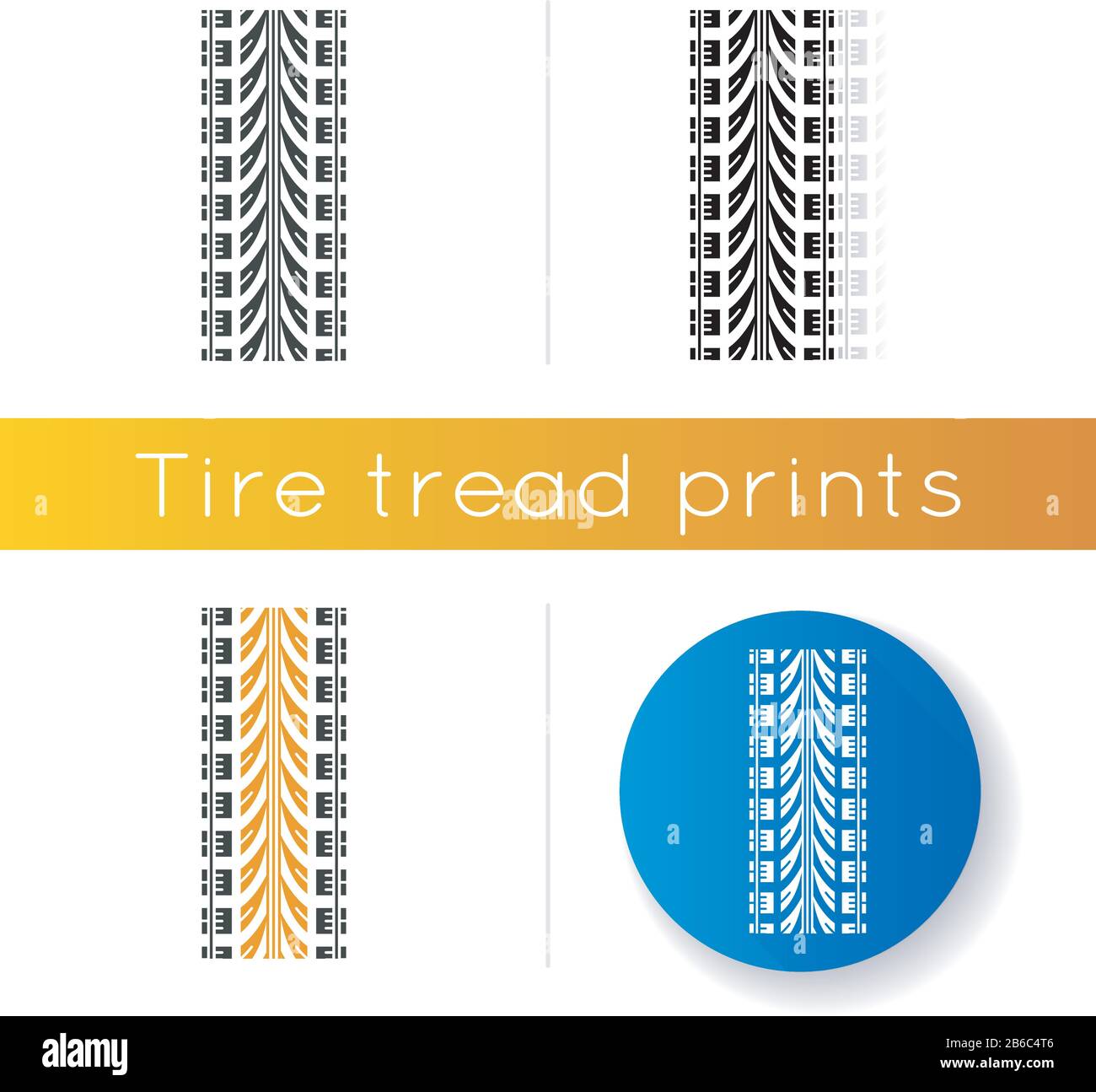 Wheel traces icon. Detailed automobile, motorcycle tyre marks. Car ...