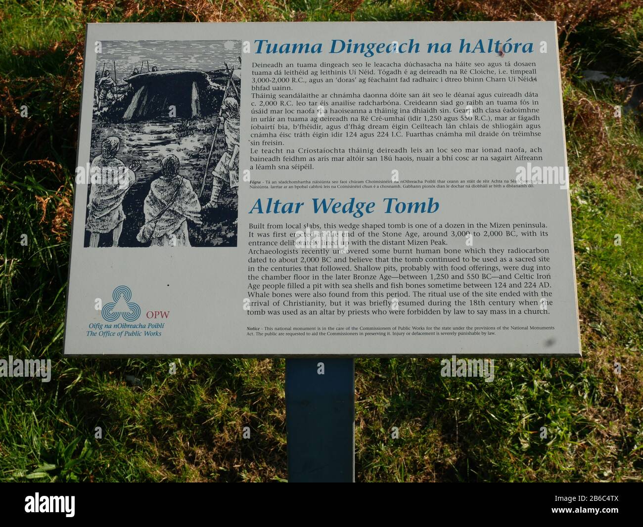 Information Notice on Alter Wedge Tomb, Toormore Bay, Cork, Ireland ...