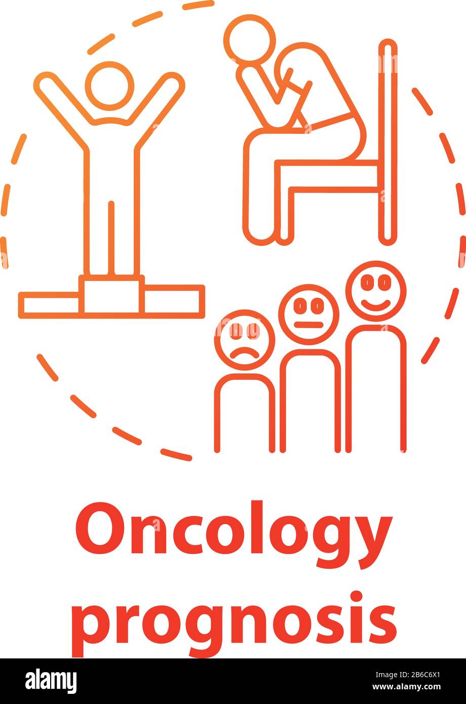 Oncology prognosis concept icon. Fight with cancer. Estimate of ...