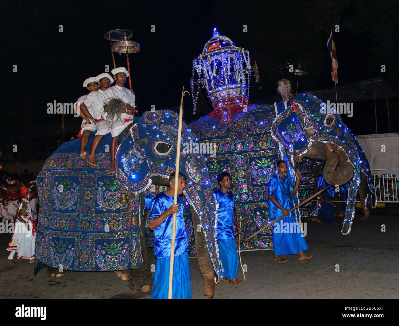 Kandy, Sri Lanka, Aug 2015: Elephant forming part of the procession ...
