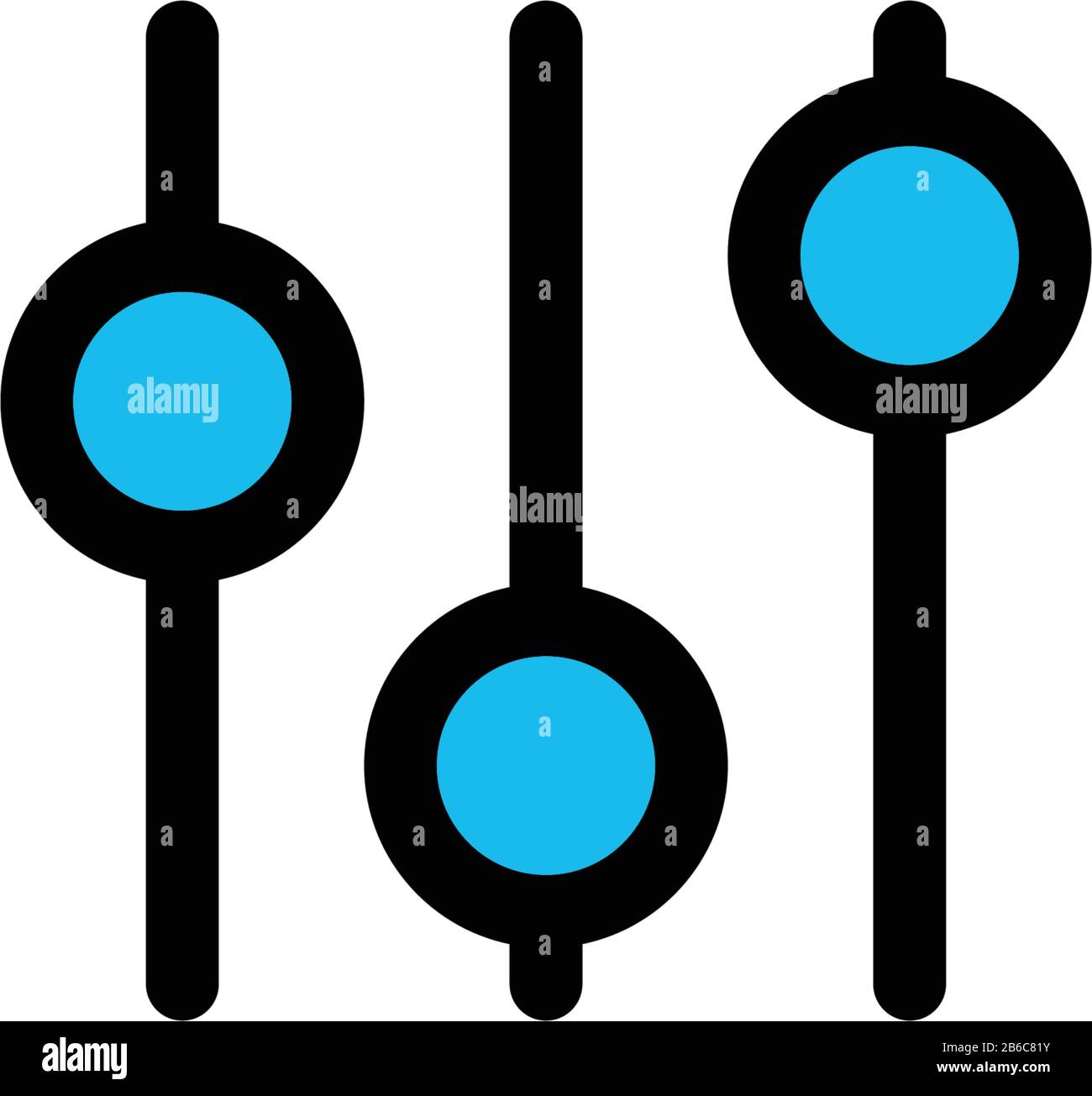 Settings sliders, Filters vector icon. This icon use for admin panels ...