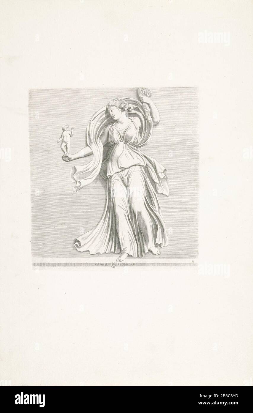 Roman bas-relief of Ceres, the goddess of agriculture, with oars in ...