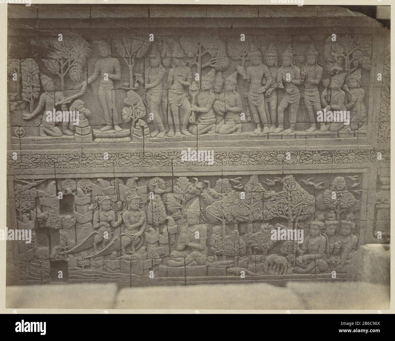 Where: the upper part tells a story of Buddha in Lalitavistara and ...