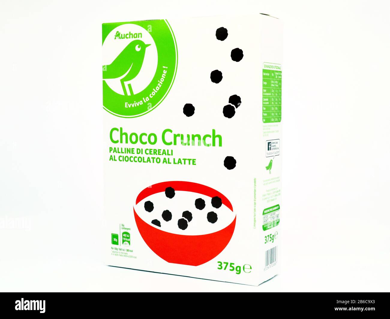 AUCHAN Choco Crunch Cereals sold by Auchan supermarket chain Stock ...