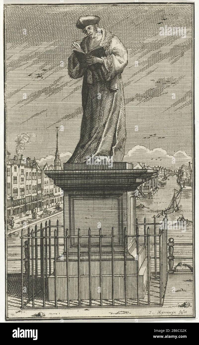 Picture of Erasmus of Rotterdam Erasmus statue on a pedestal on the ...
