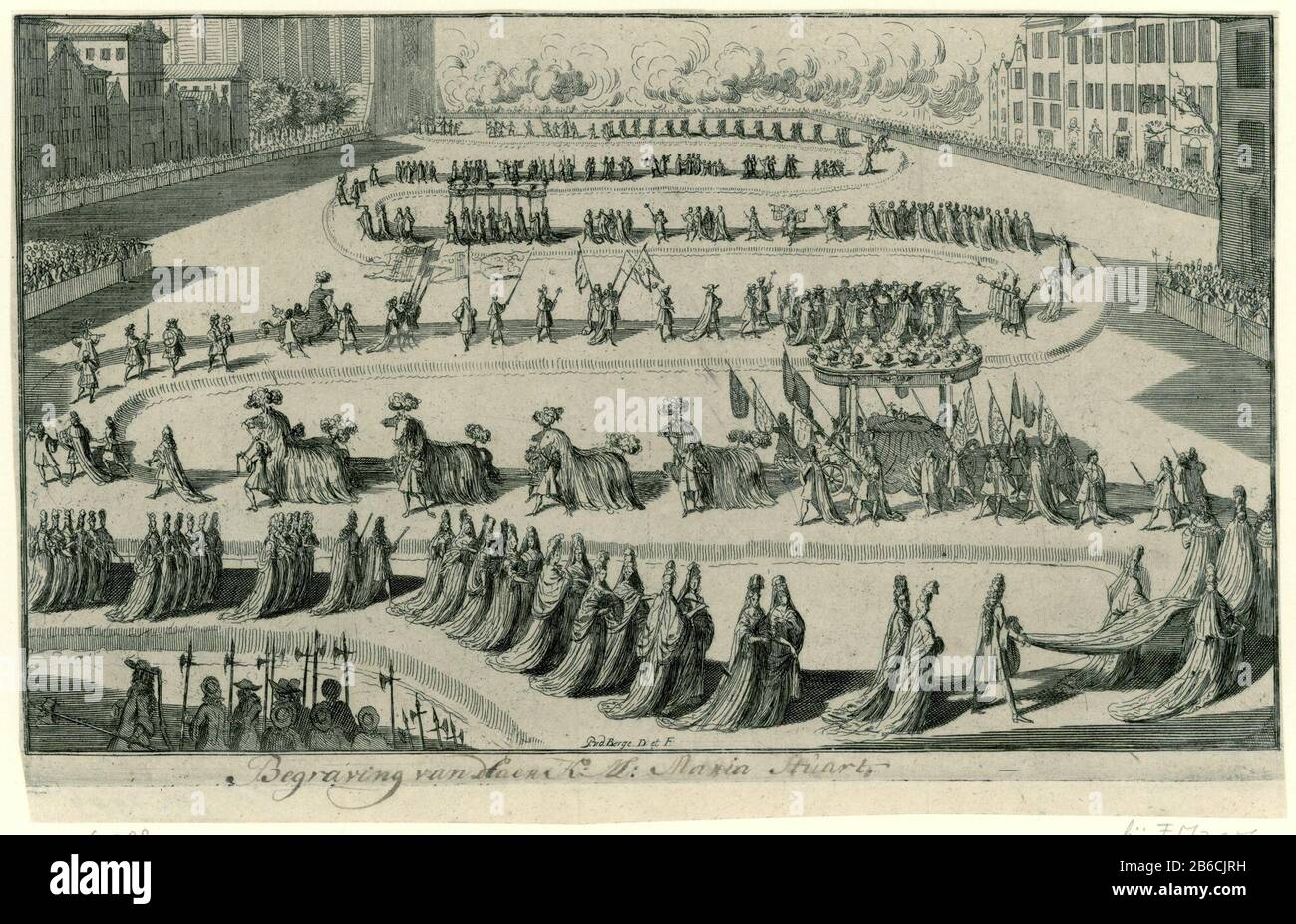 Funeral of Mary II Stuart, 1695 funeral procession of the deceased ...