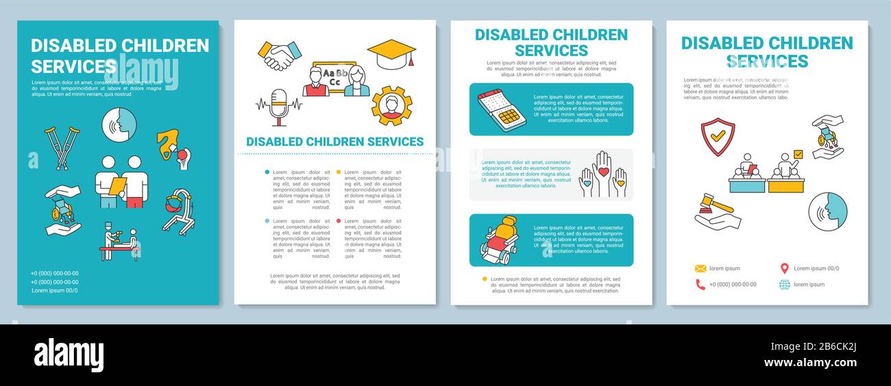 Disabled children services brochure template. Programs for handicapped ...