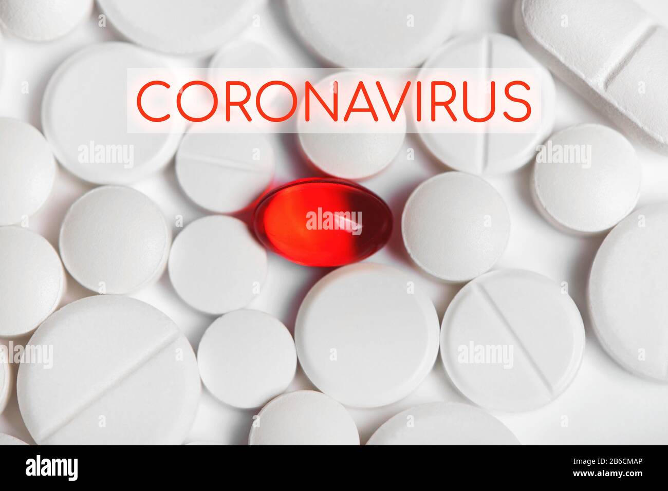 Red and white pill hi-res stock photography and images - Alamy