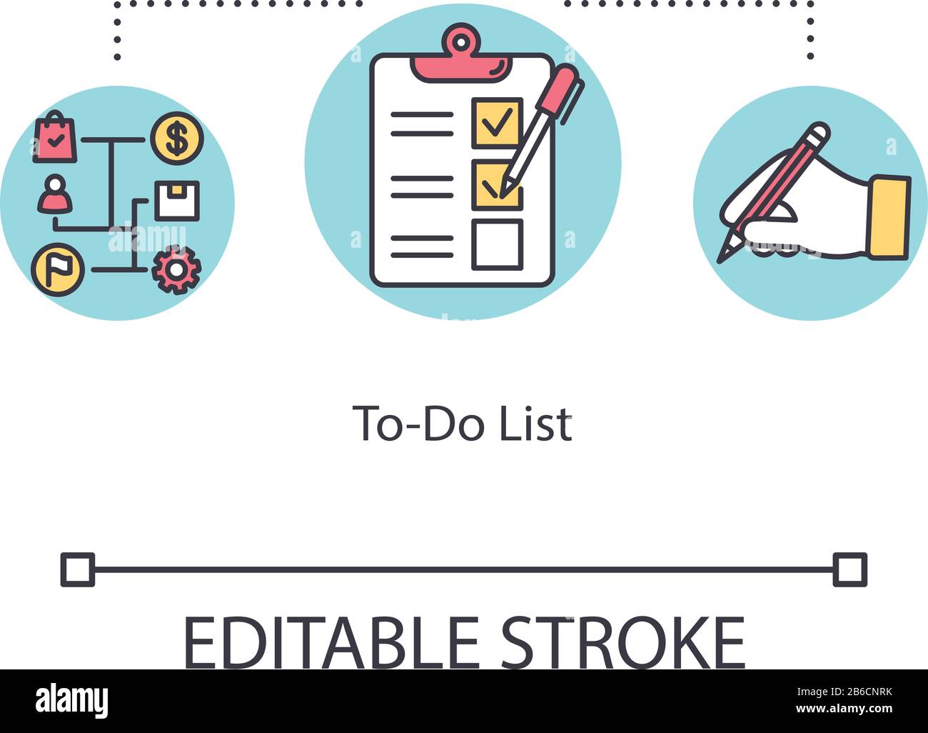 To do list concept icon. Making checklist idea thin line illustration ...