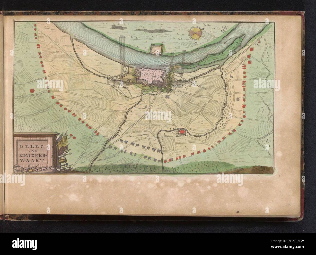 Siege of Kaiserwerth, 1702 Siege of Emperor Waart (title object) Map of ...
