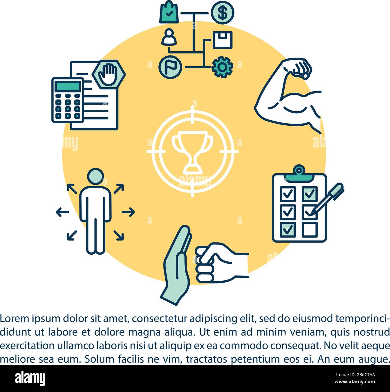 Protective strategy concept icon with text. Planning benefits. Risk ...