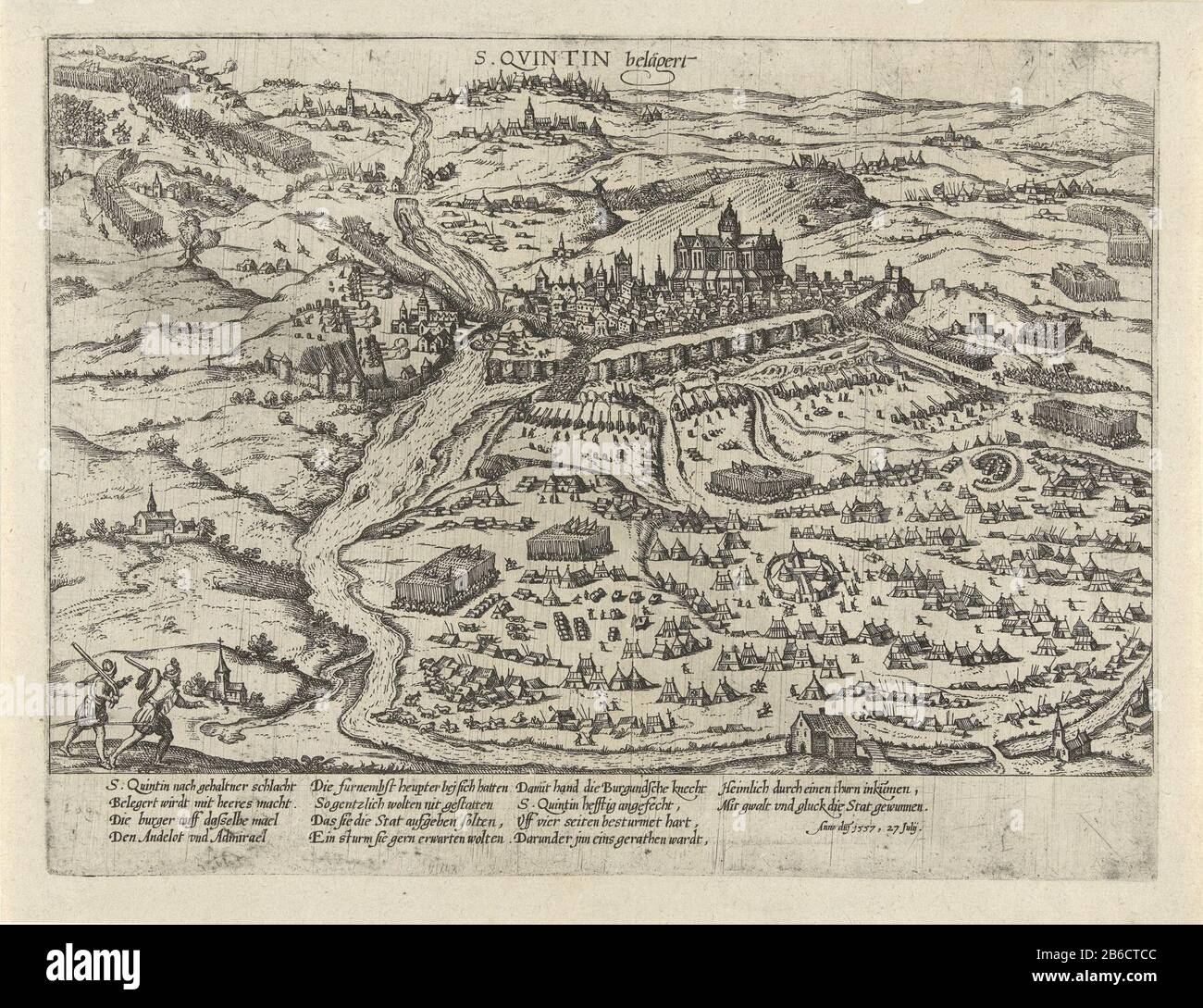 Siege of Saint-Quentin, 1557S. Quintin belägert (title object) Series 2 ...