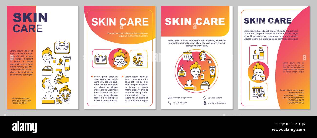 Skin care, cosmetology, beauty procedures brochure template. Flyer ...