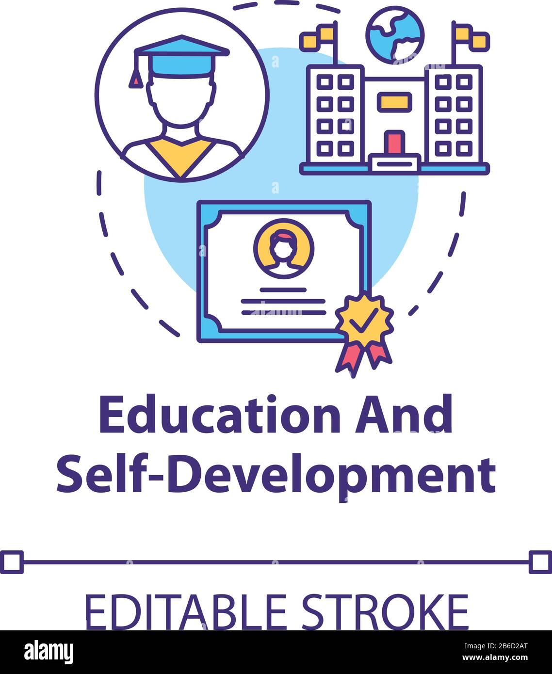 Education and self-development concept icon. Improvement opportunity ...