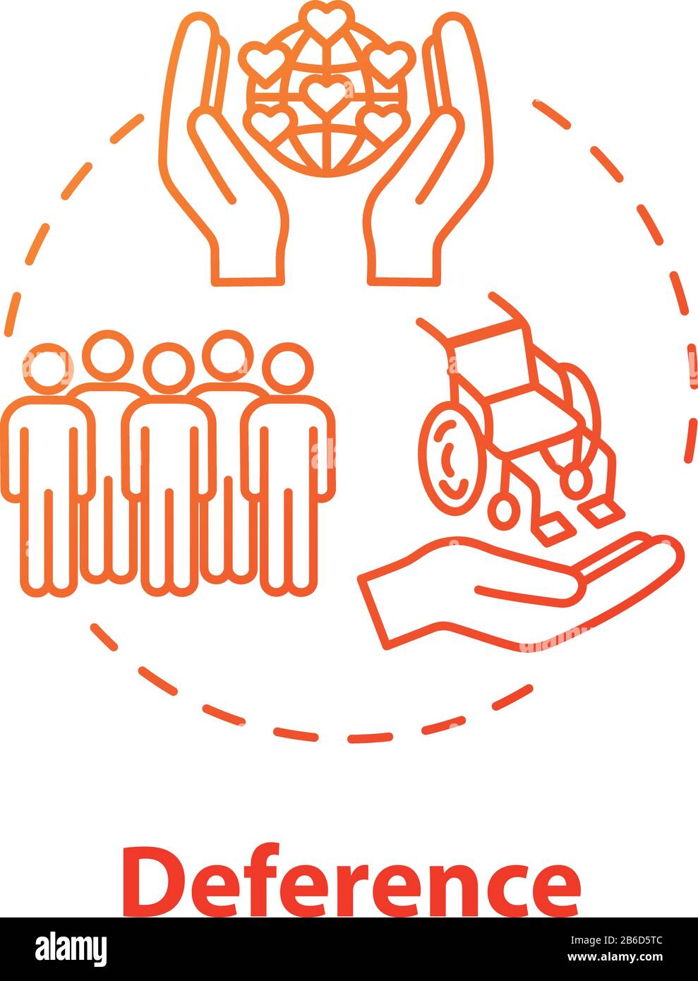Deference concept icon. Multi-cultural integrity. Inclusive environment ...