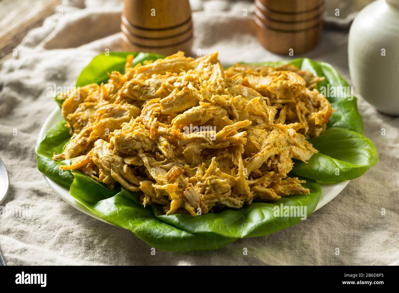 Homemade Curried Coronation Chicken with Lettuce Ready to Eat Stock ...