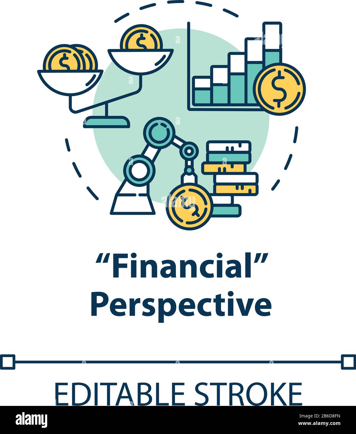 Financial strategies concept icon. Earning money. Capital growth ...