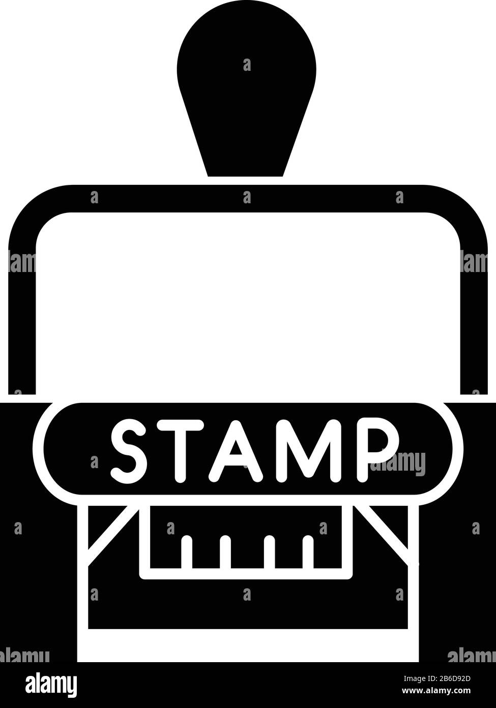 Stamp Black Glyph Icon Apostille And Legalization Notarization