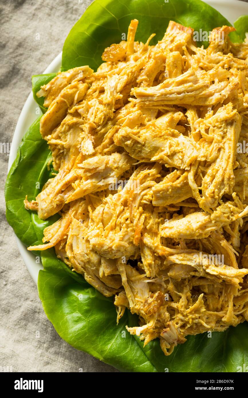 Homemade Curried Coronation Chicken with Lettuce Ready to Eat Stock ...