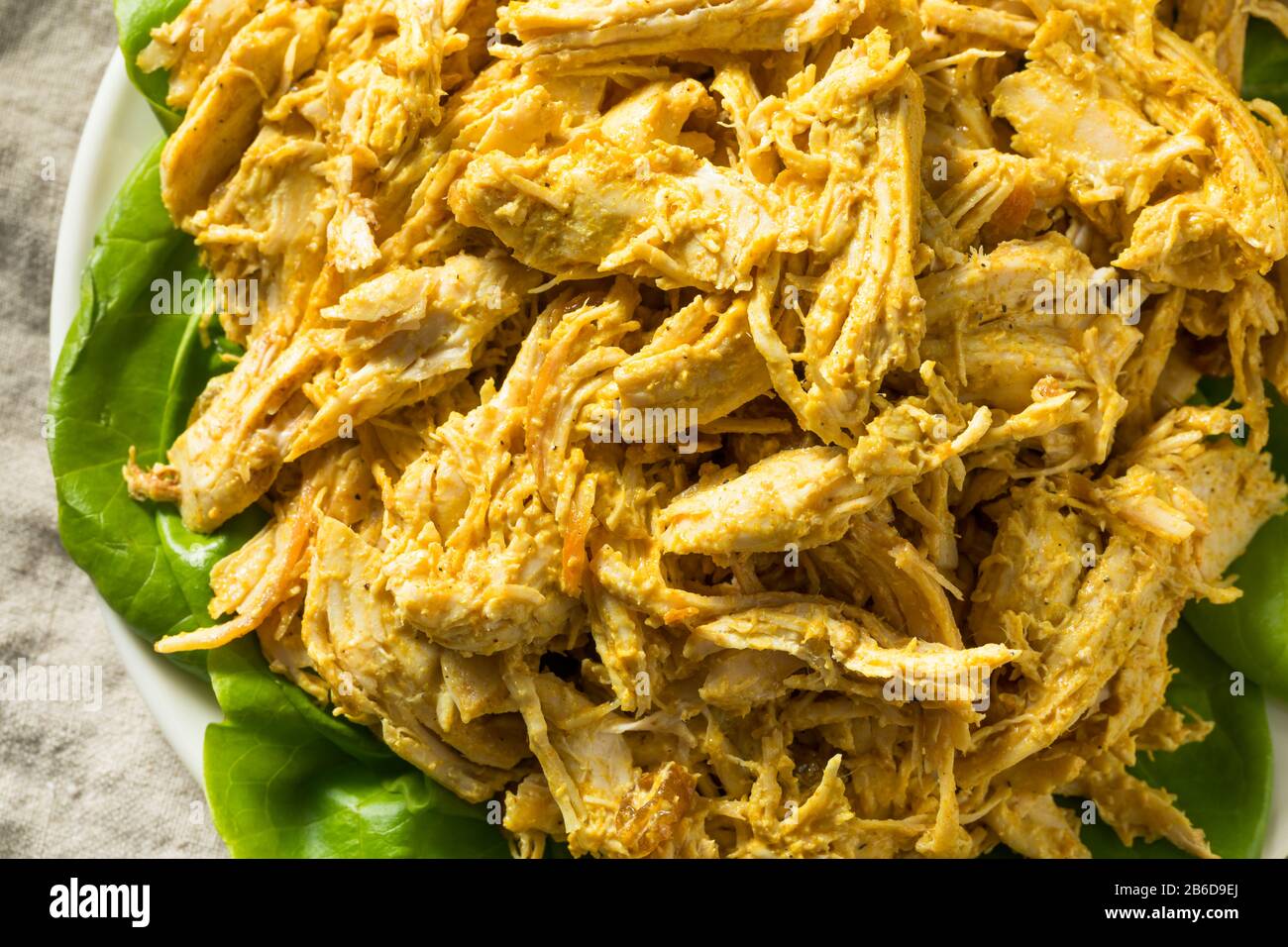 Homemade Curried Coronation Chicken with Lettuce Ready to Eat Stock ...