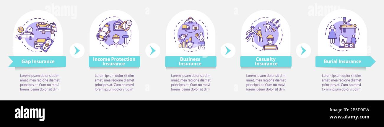 Insurance plan vector infographic template. Life protection ...