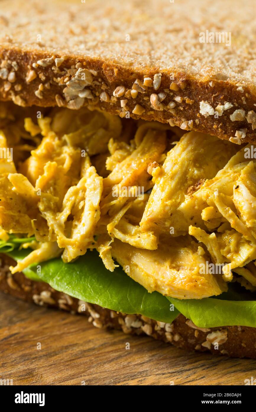 Homemade Curried Coronation Chicken with Lettuce Ready to Eat Stock ...