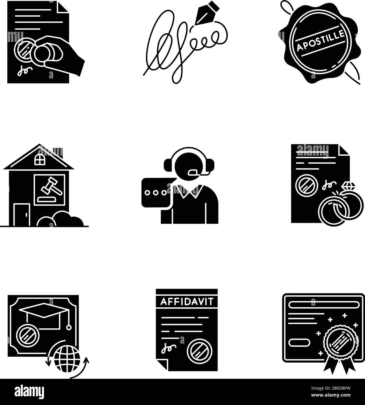 Affidavit symbol Black and White Stock Photos & Images - Alamy