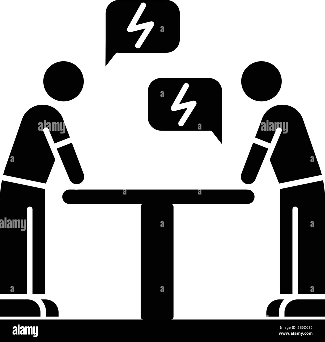 Conversation between rivals Black and White Stock Photos & Images - Alamy