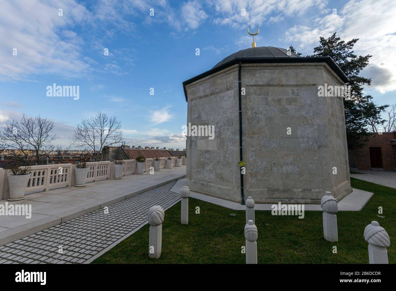 Tomb of Gul Baba a mausoleum in Budapest, Hungary on a winter day Stock ...