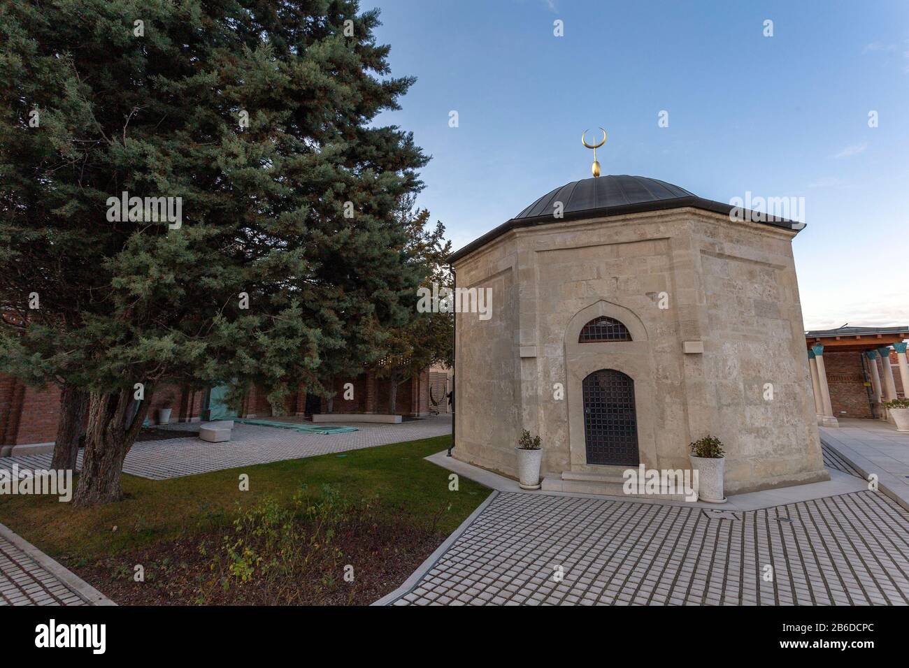 Tomb of Gul Baba a mausoleum in Budapest, Hungary on a winter day Stock ...