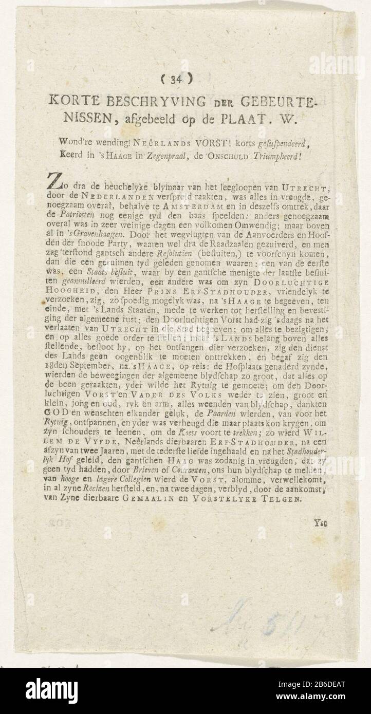 Description of the burning of pamphlets, Amsterdam, 1789 Short ...