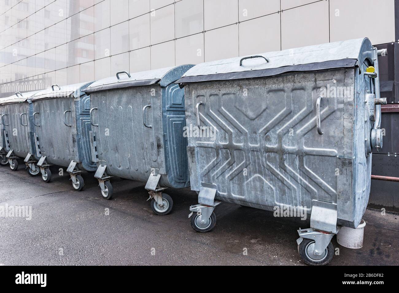 Metal containers for the waste collection Stock Photo - Alamy