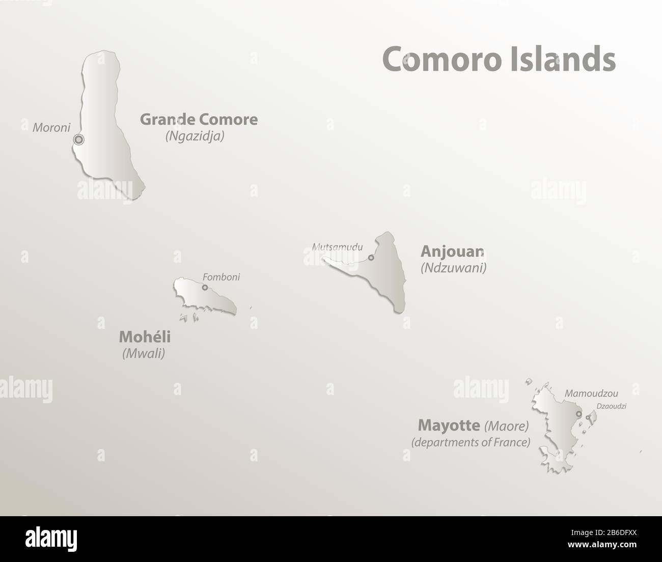 Comoro islands map hi-res stock photography and images - Alamy
