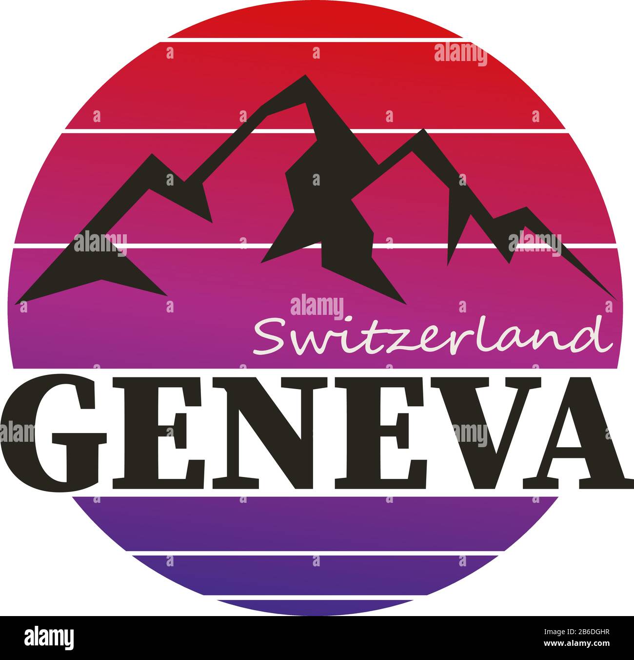 Geneva City of Switzerland. Editable logo vector design Stock Vector ...
