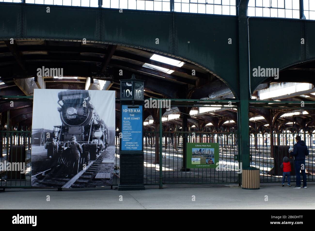 Abandoned railroad platform of former Central Railroad of New Jersey ...