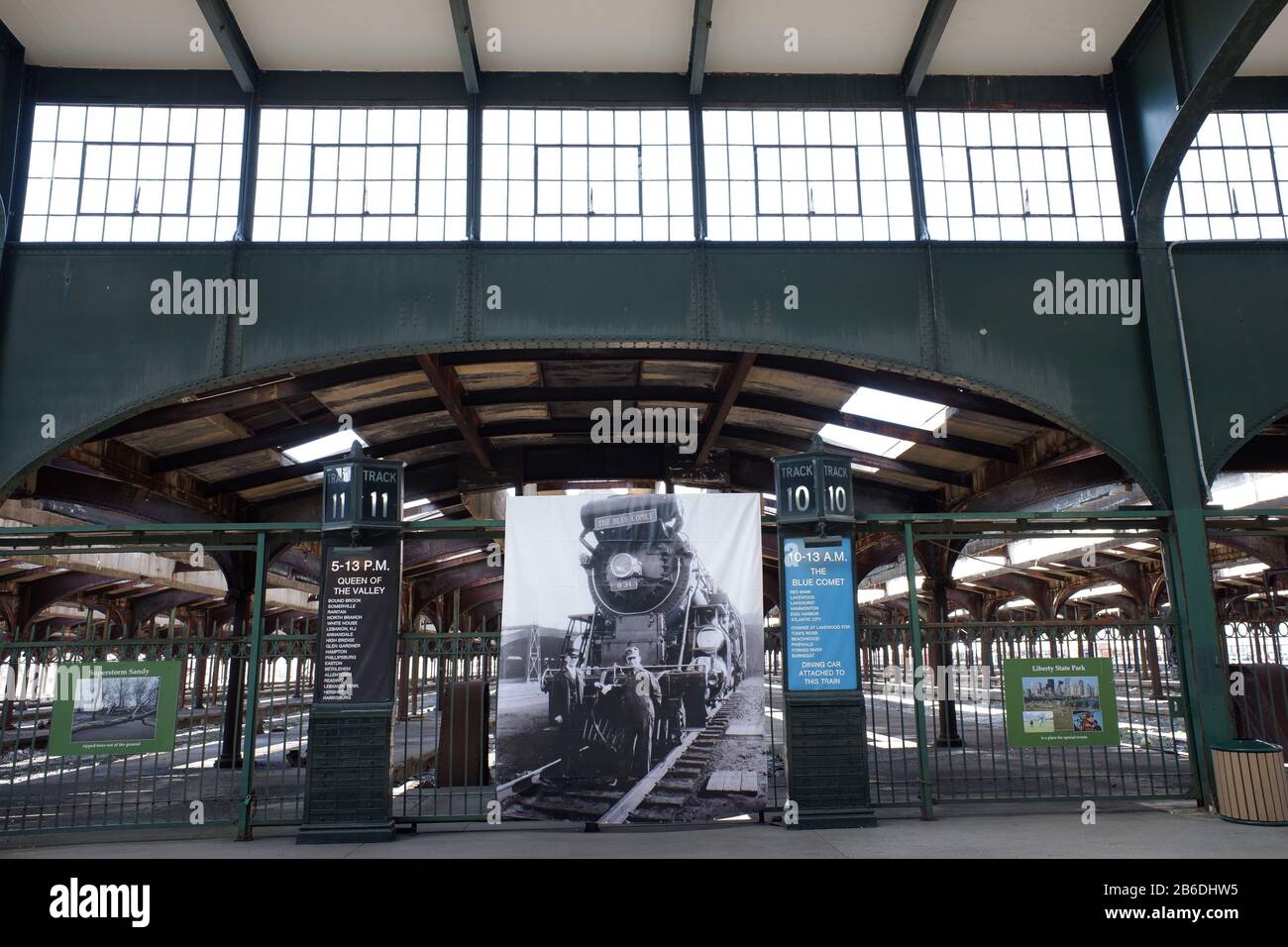 Abandoned railroad platform of former Central Railroad of New Jersey ...