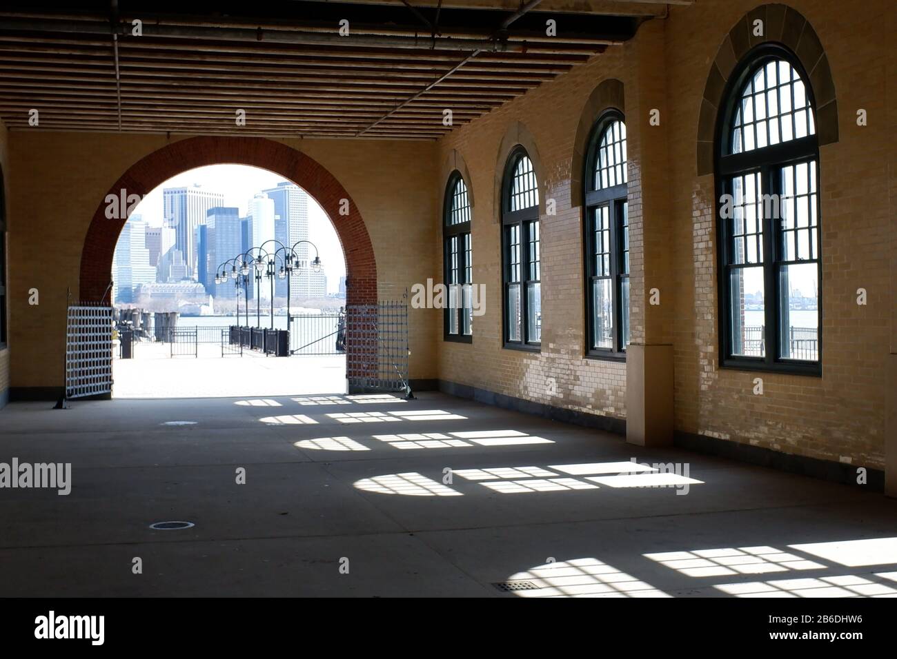 The view of lower Manhattan and former Central New Jersey Terminal from ...