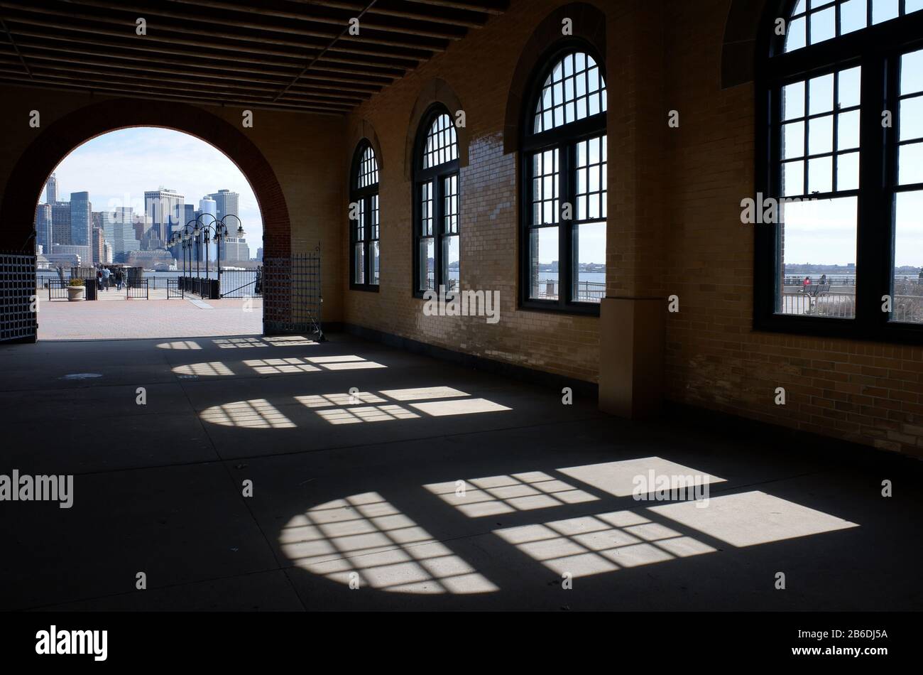 The view of lower Manhattan and former Central New Jersey Terminal from ...