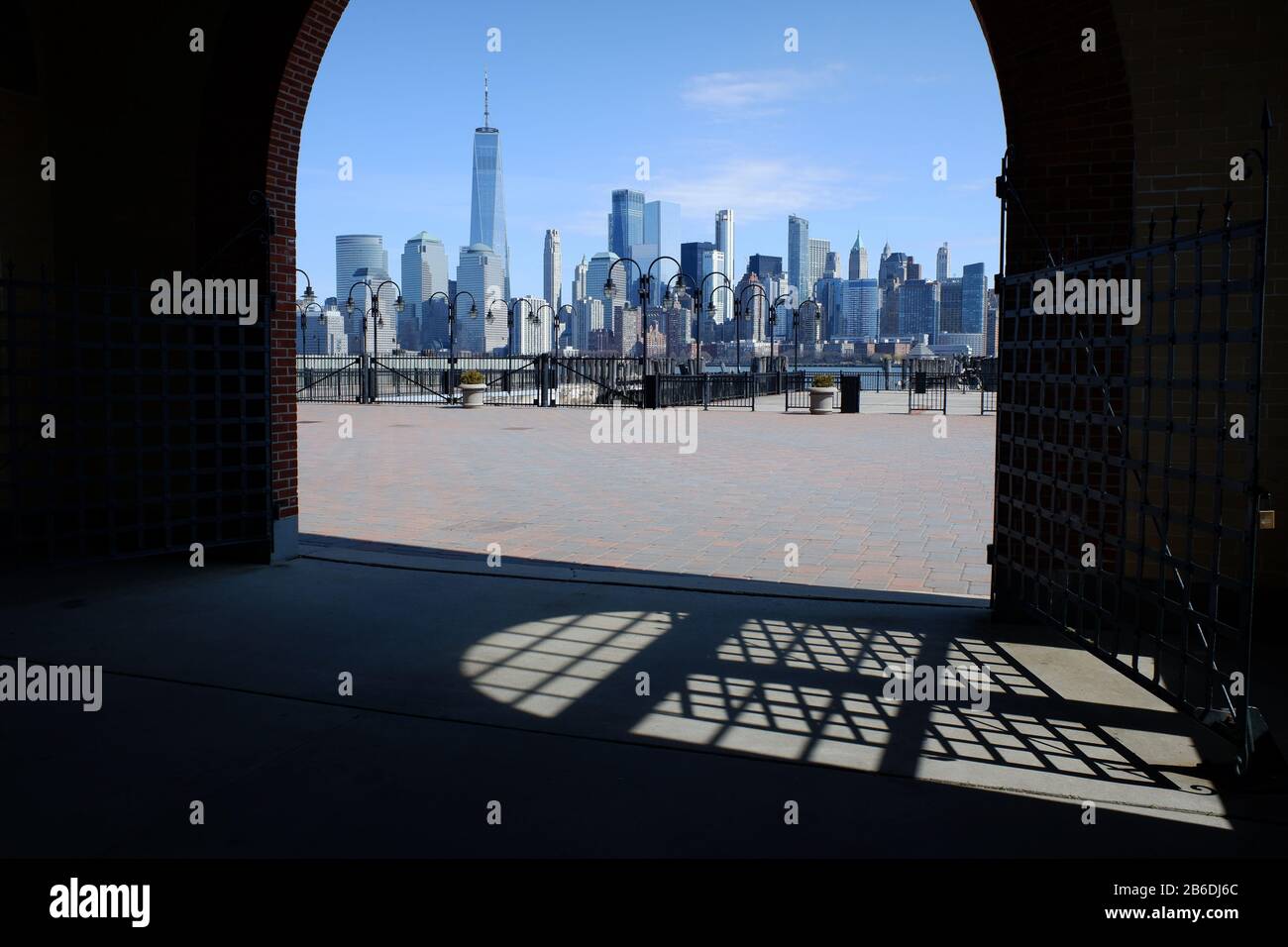 The view of lower Manhattan and former Central New Jersey Terminal from ...