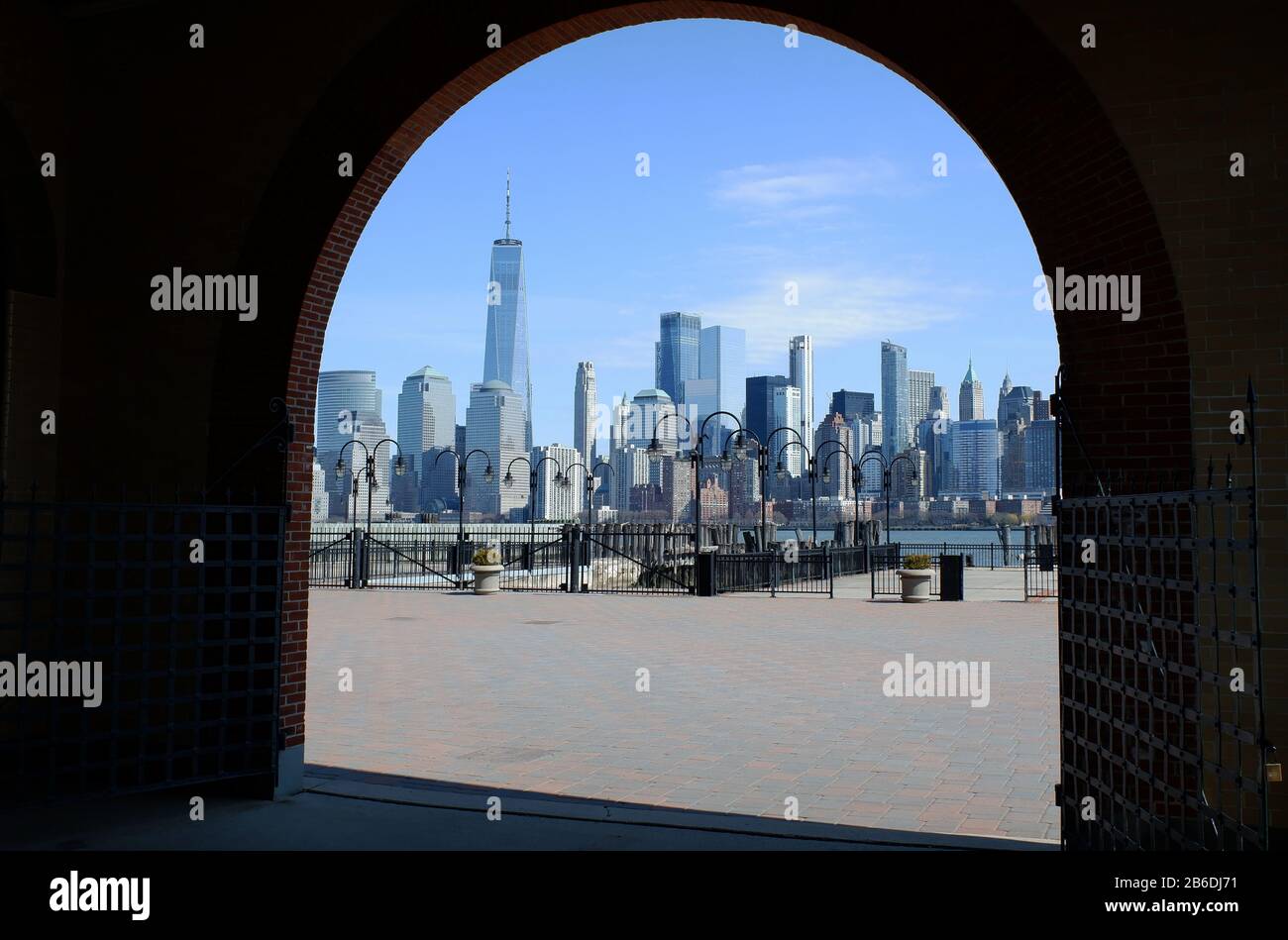 The view of lower Manhattan and former Central New Jersey Terminal from ...