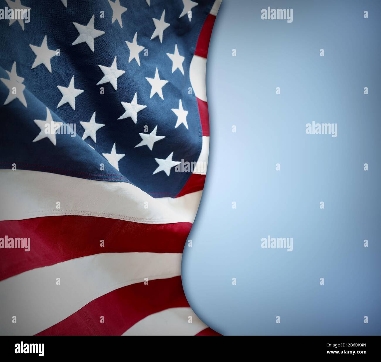 American flag on blue background Stock Photo - Alamy