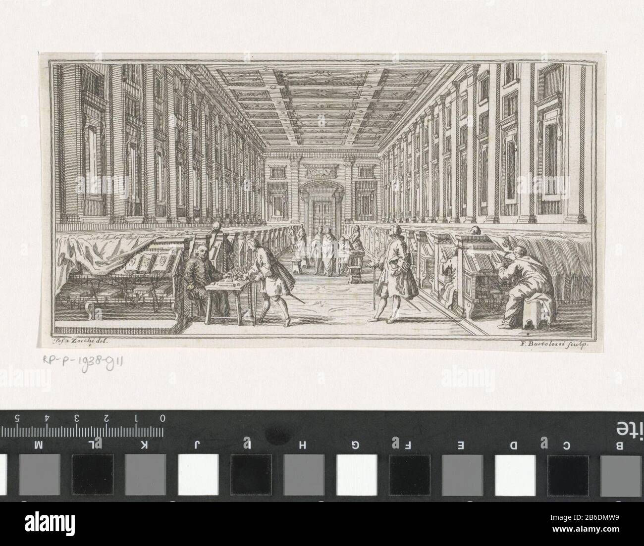 Laurentian Library Interieur van de Biblioteca Laurenziana in het ...